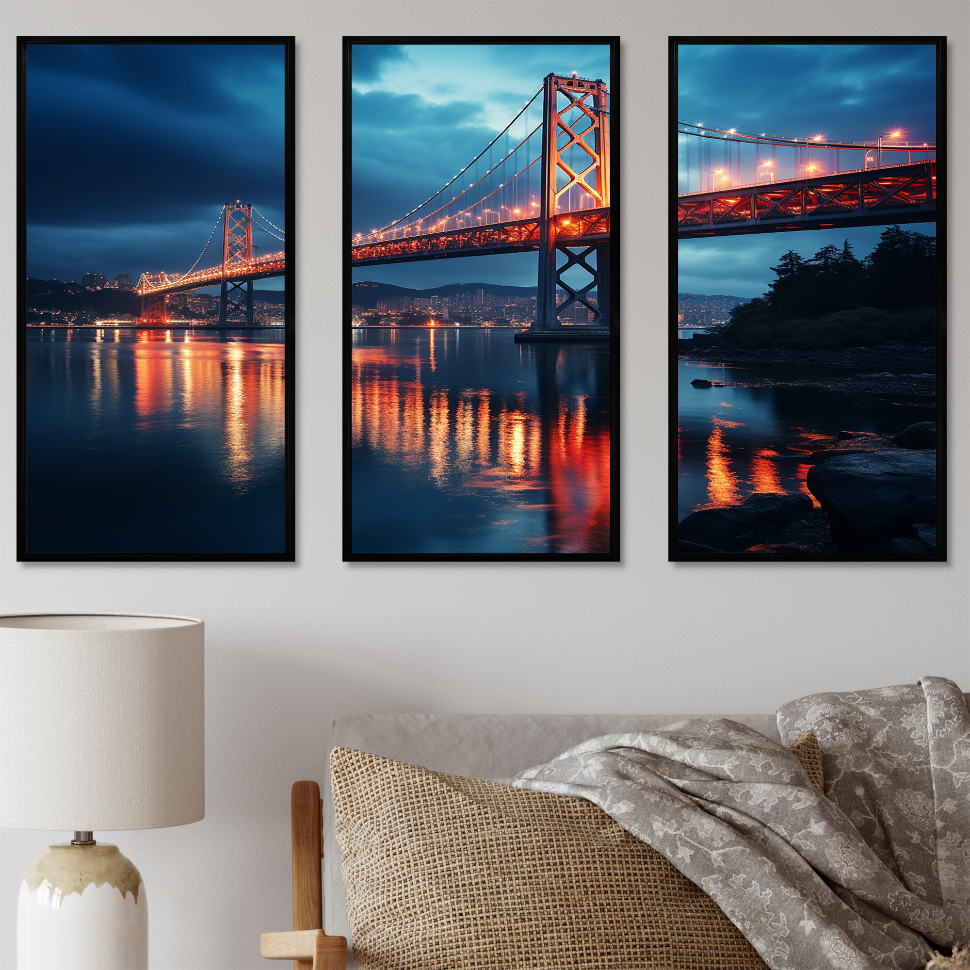 Red Barrel Studio Panoramic Bridge Sunrise I - Bridges Wall Art | Wayfair