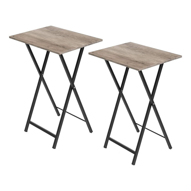 Corrigan Studio® Folding TV Tray Tables, Set of 2 Side Table for Small ...
