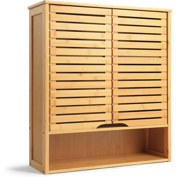Winston Porter Novaleigh Solid Wood Wall Bathroom Cabinet | Wayfair