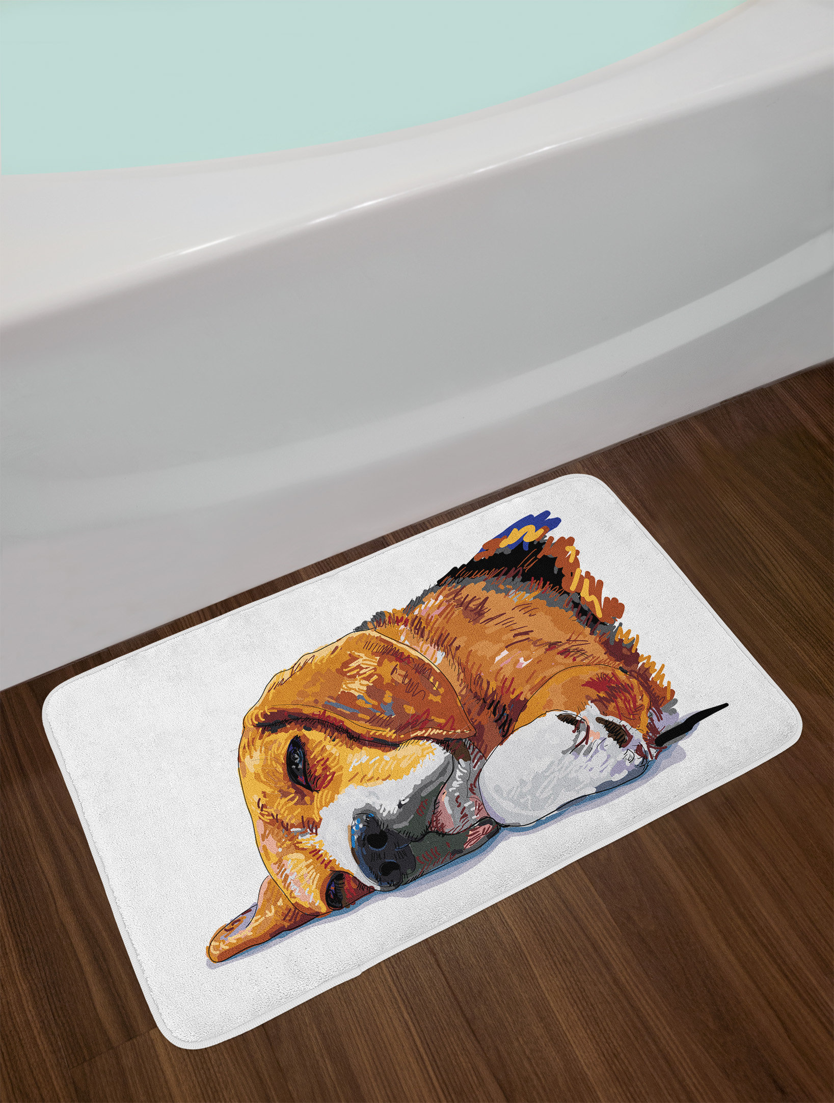East Urban Home Dog Beagle Bath Rug | Wayfair