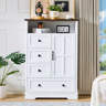Winston Porter Farmhouse 4 - Drawers Dresser Organizer, Rustic Tall ...