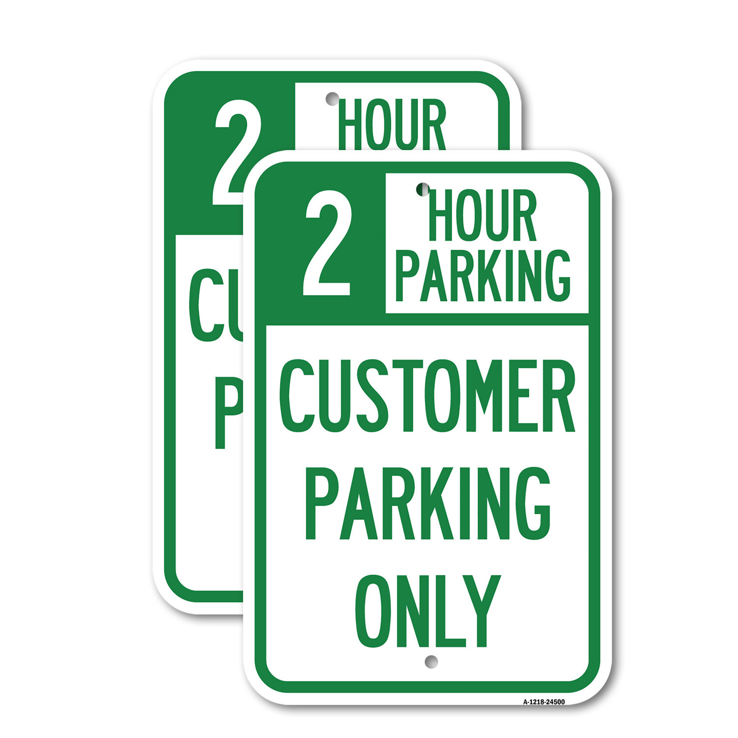 SignMission (2 Pack) 2 Hour Parking - Customer Parking Only 12" X 18 ...