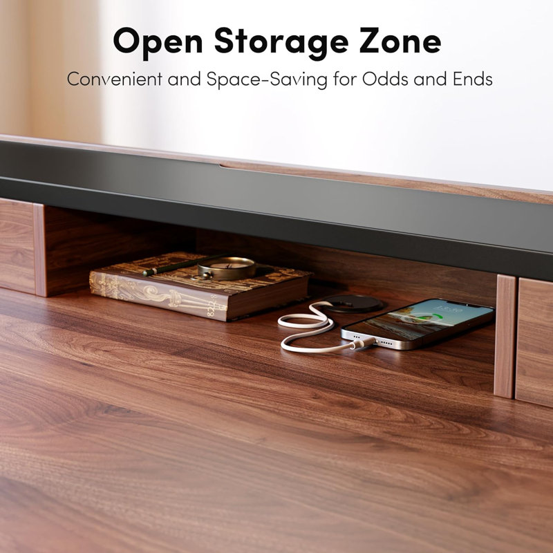 Inbox Zero Lennora Height Adjustable Standing Desk With Multi Functions ...