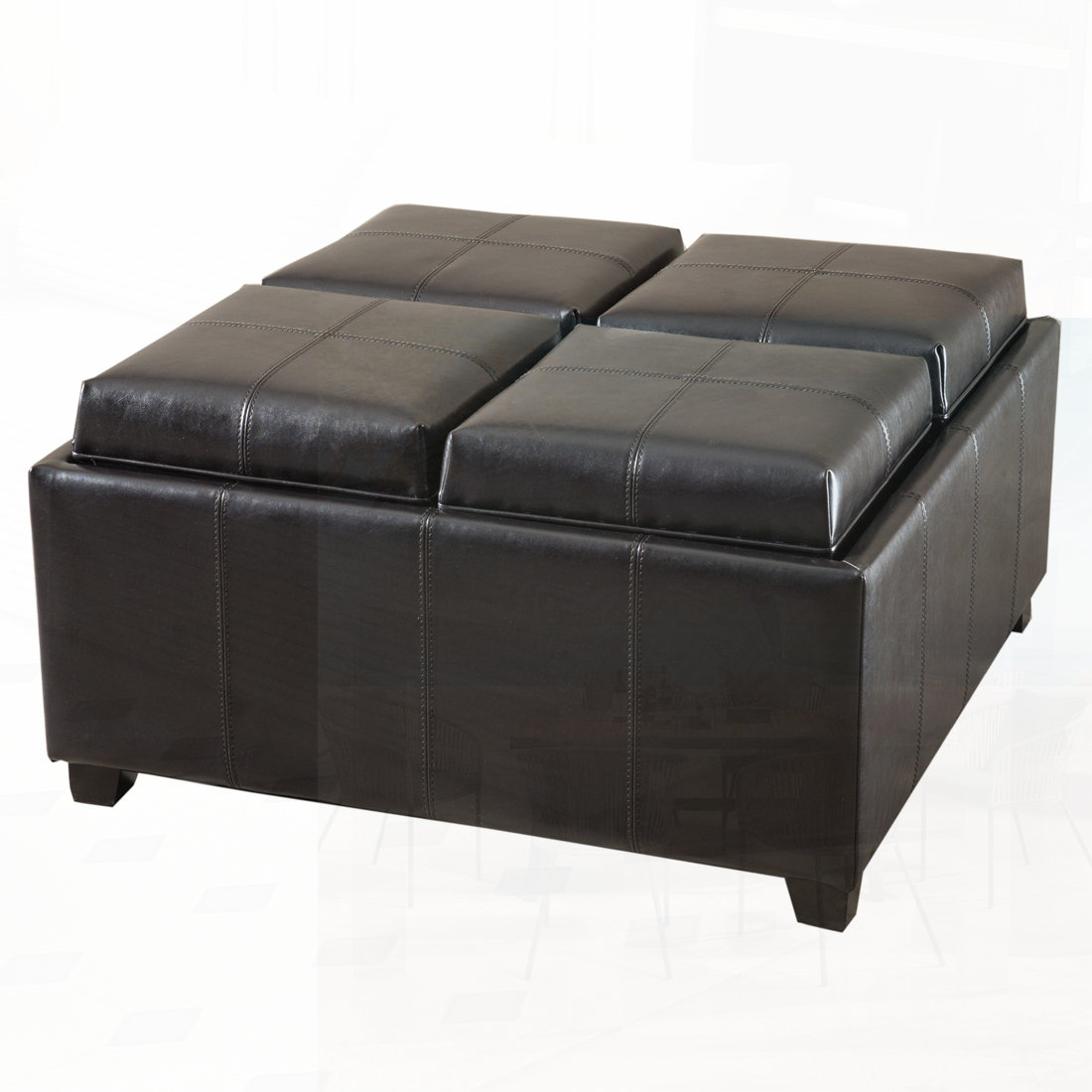 Latitude Run® Multi-Functional Storage Ottoman with Comfortable ...
