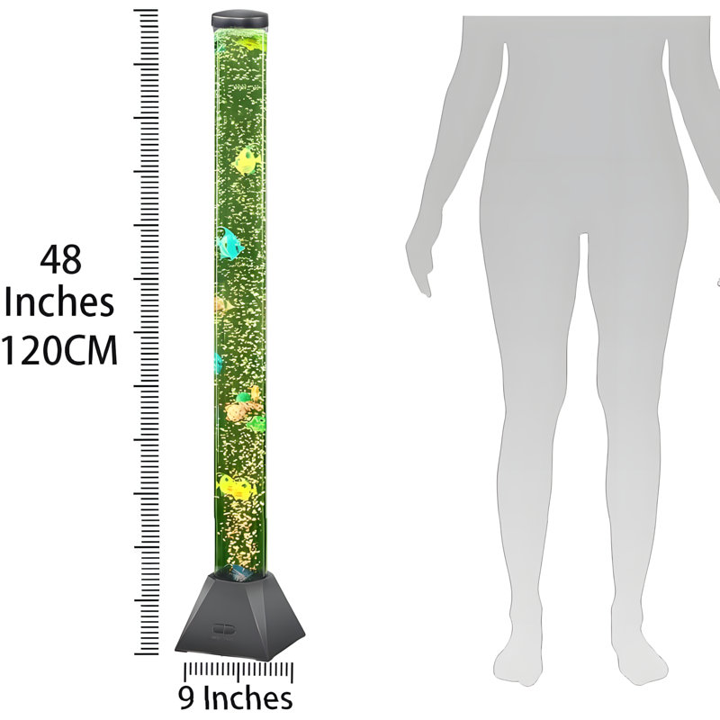 Co-t 4FT Sensory Bubble Tube Aquarium Lamp With LED Color Therapy For ...