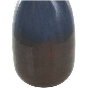 Mercer41 Malijah Metal Ombre Blue Decorative Jars with Brown Accents ...