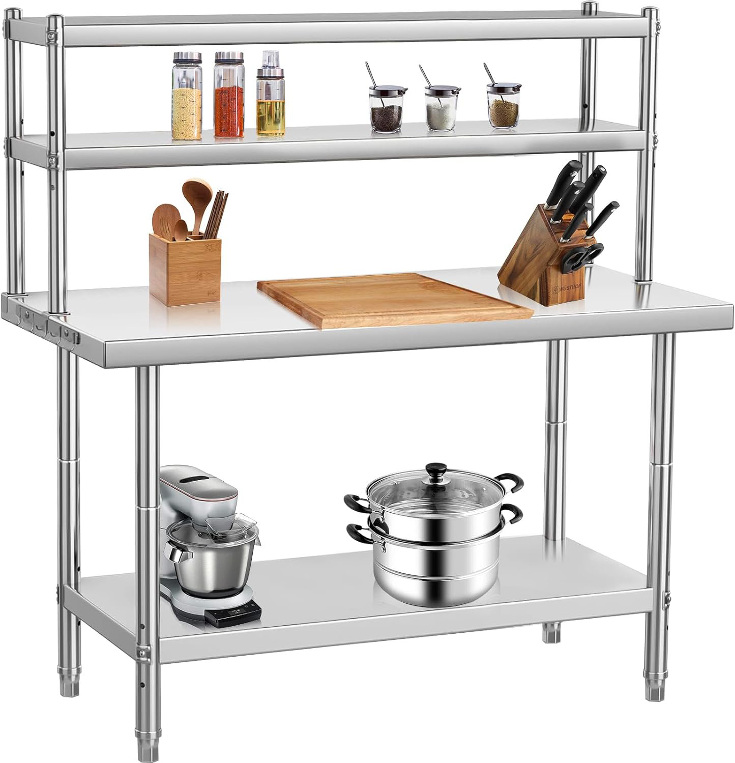 Fashionwu Stainless Steel 24'' W x 54.5'' H Prep Stations | Wayfair