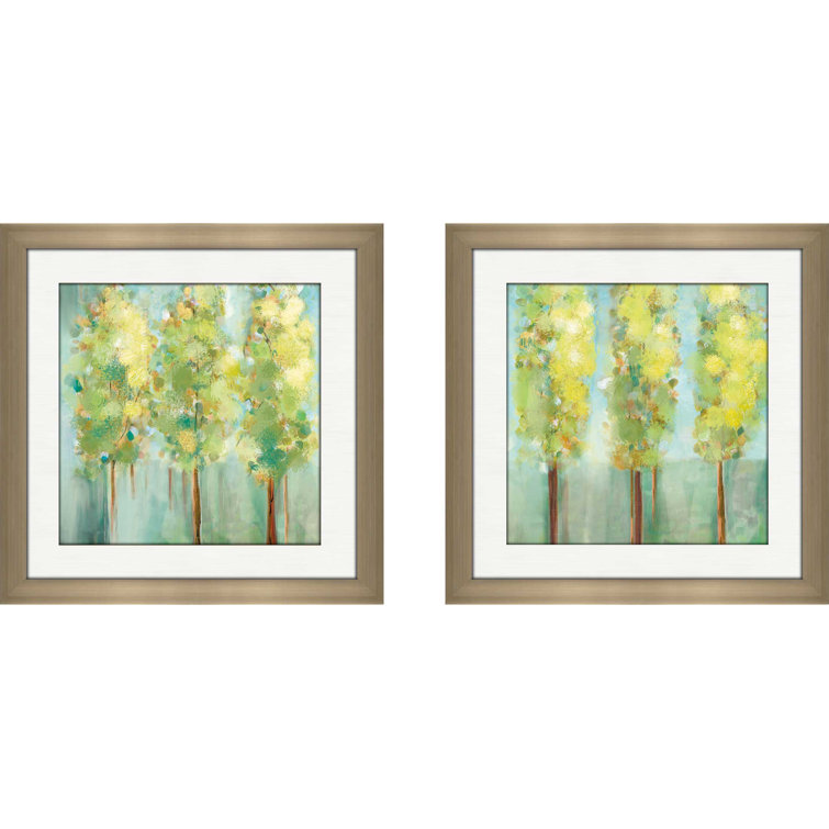 Winston Porter 'Turnwood' 2 Piece Framed Acrylic Painting Print Set ...