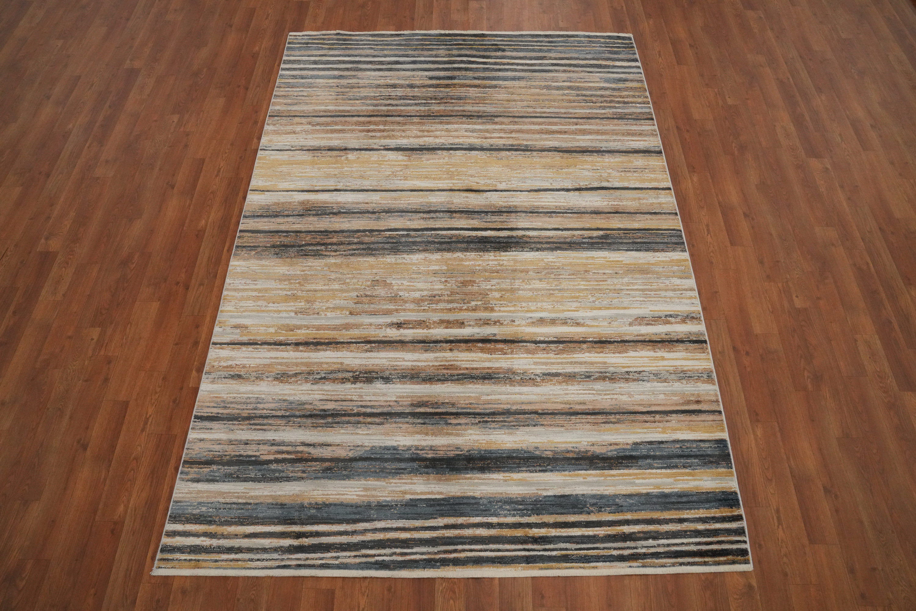 Hokku Designs Elegant Earth-Toned Striped Rug 5x7 for a Modern Living ...