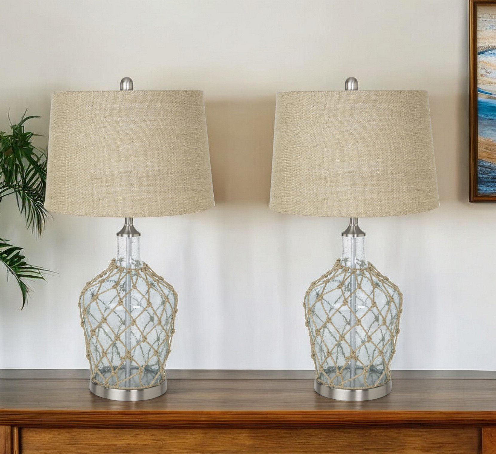 Rosecliff Heights Two pieces of Hagar Silver Metal Table Lamps With ...