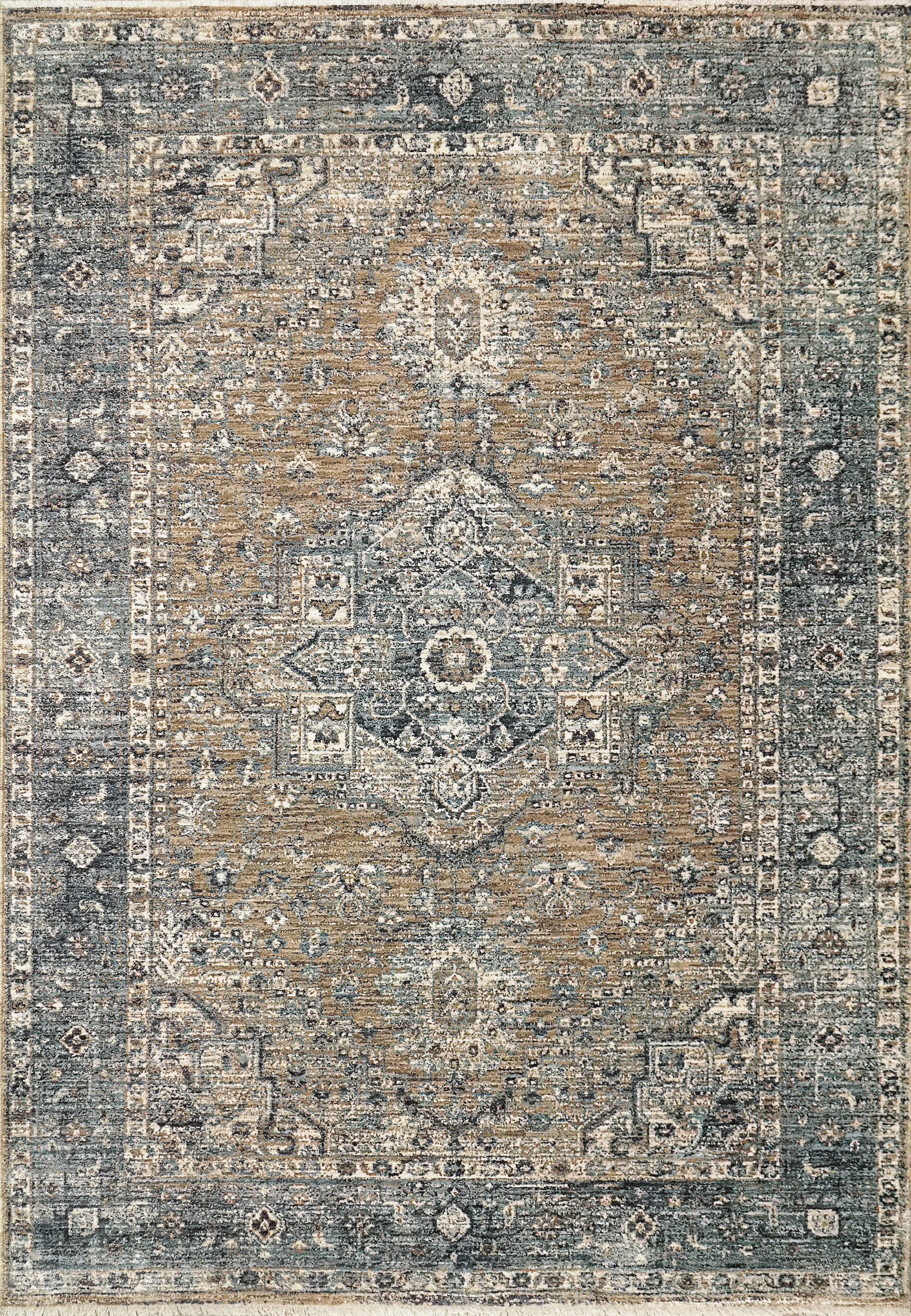 Dynamic Rugs DAKOTA 6644-850 BEIGE/BLUE | Wayfair