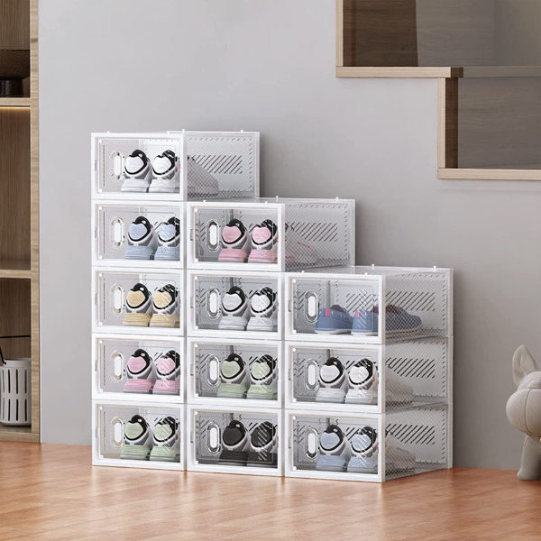 Clear Stackable Shoe Storage Box You'll Love | Wayfair