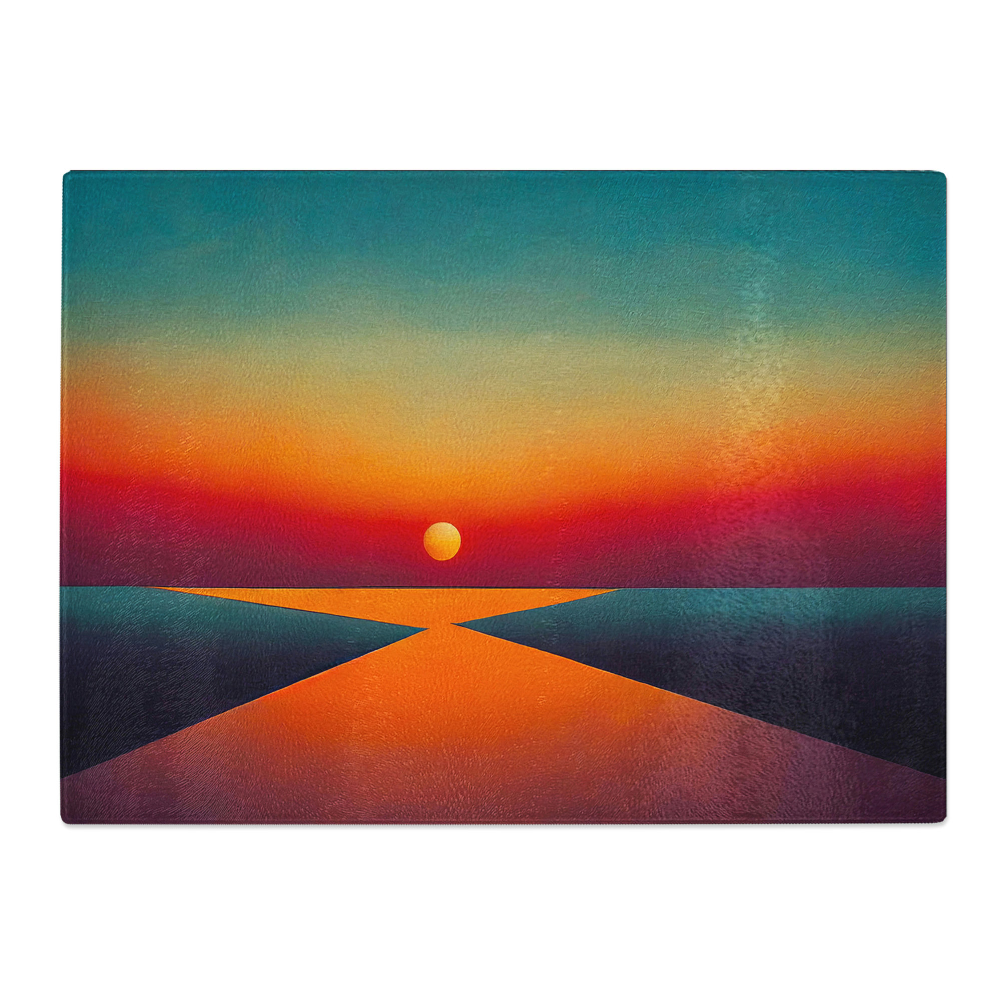 George Oliver Modern Sunset Vol.4 Abstract Glass Chopping Board ...