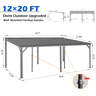 Domi Louvered Patio Gazebo Lean to Wall Mounted Pergola with Sloping ...