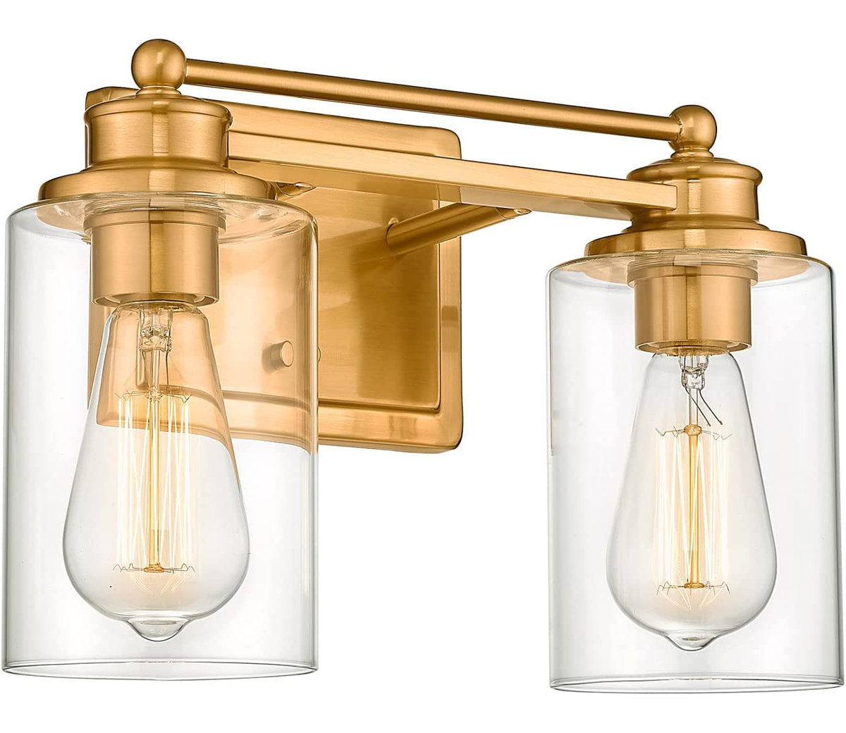 17 Stories 2-Lights Vanity Light With Clear Glass Shade & Reviews | Wayfair