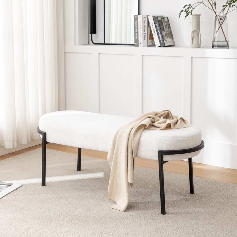 Wrought Studio Jolanta Polyester Upholstered Bench & Reviews | Wayfair