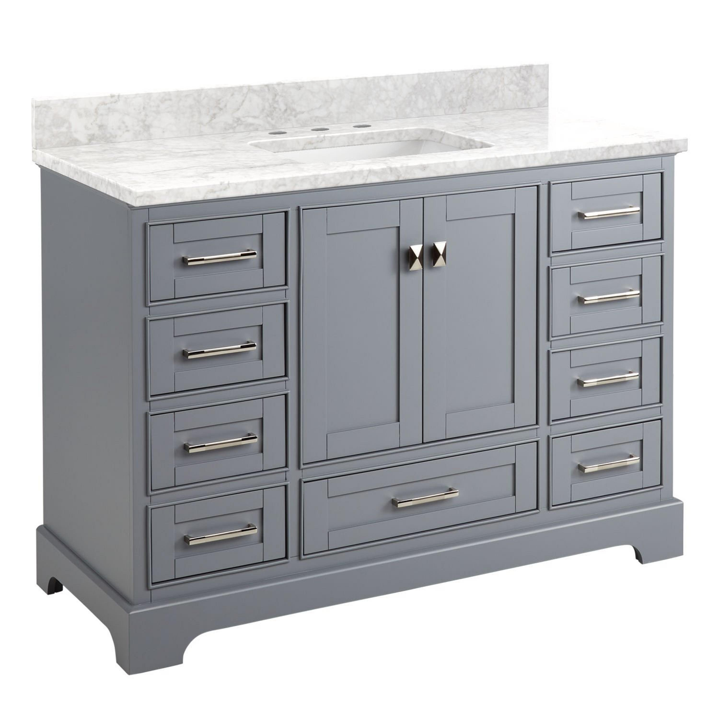 Signature Hardware Quen 48" Freestanding Single Basin Vanity Set with ...