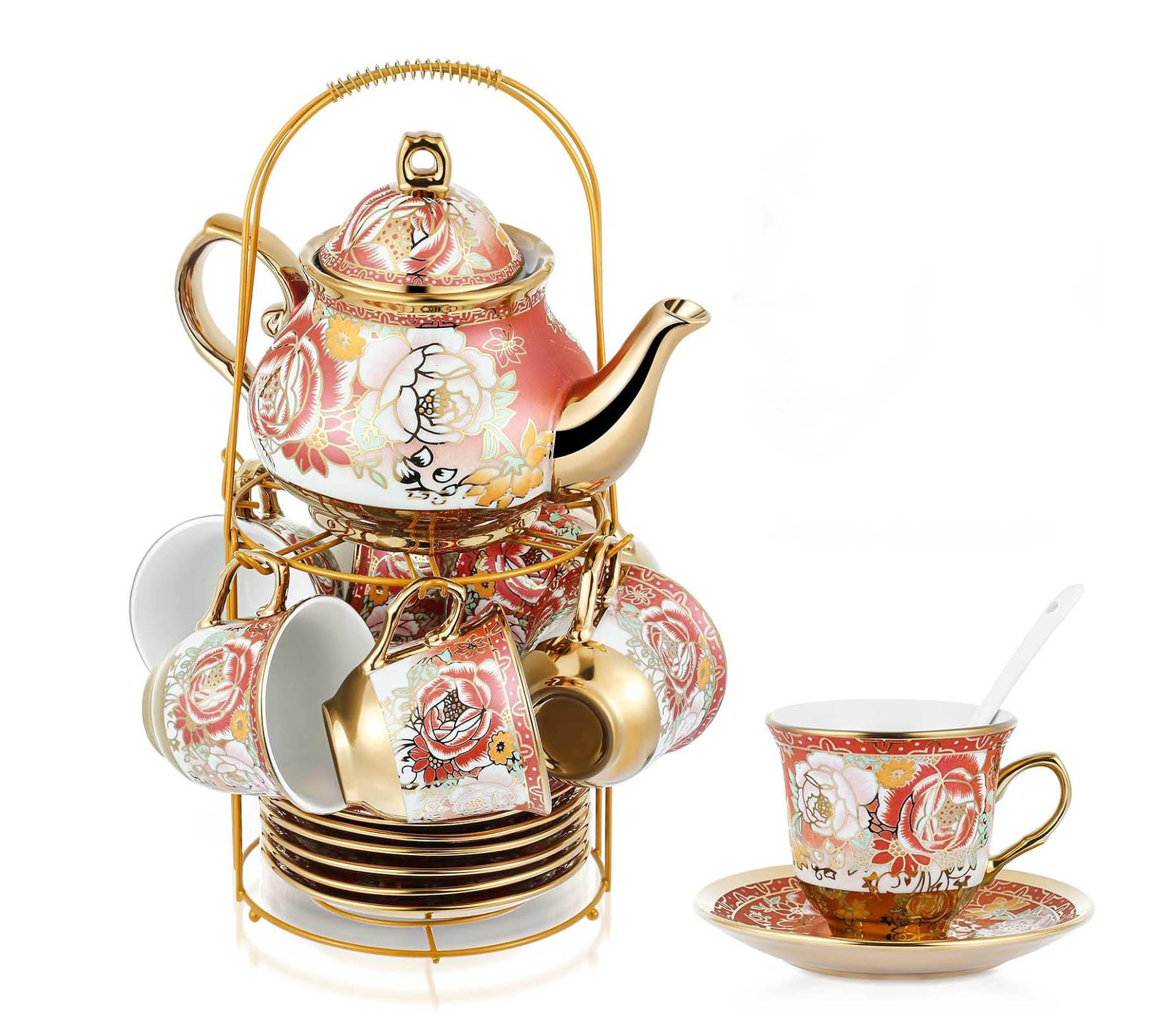 Bloomsbury Market Tea For One Teapot And Cup Set, Vintage Floral ...