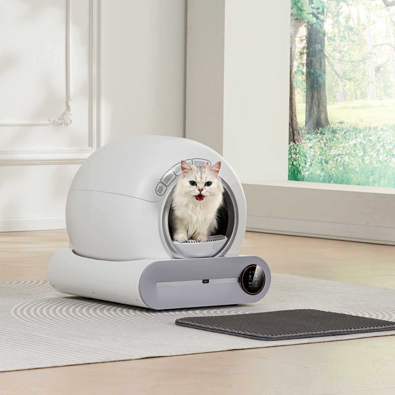 Tucker Murphy Pet™ 65L Self Cleaning Cat Litter Box with Odor Removal ...