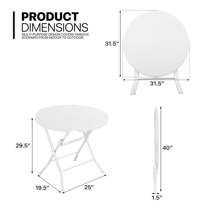 MoNiBloom 6-Person Folding Round Table And Chair Set | Wayfair