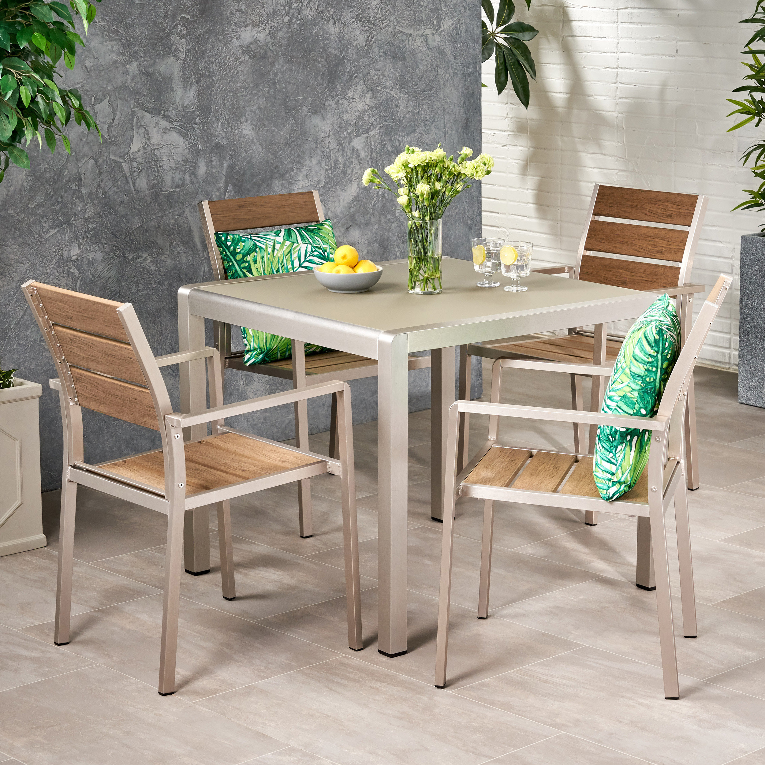 Ebern Designs Aret Coral 5 Piece Dining Set | Wayfair