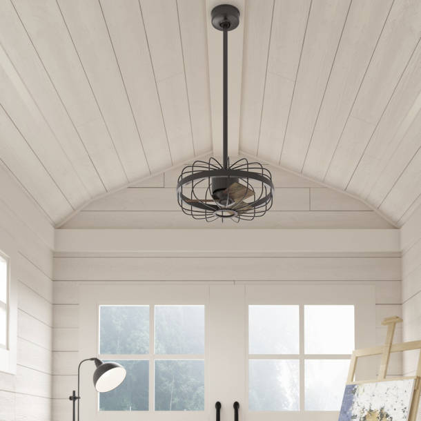 Hunter Fan 34" Fennec 4 - Blade Caged Ceiling Fan with Wall Control and ...