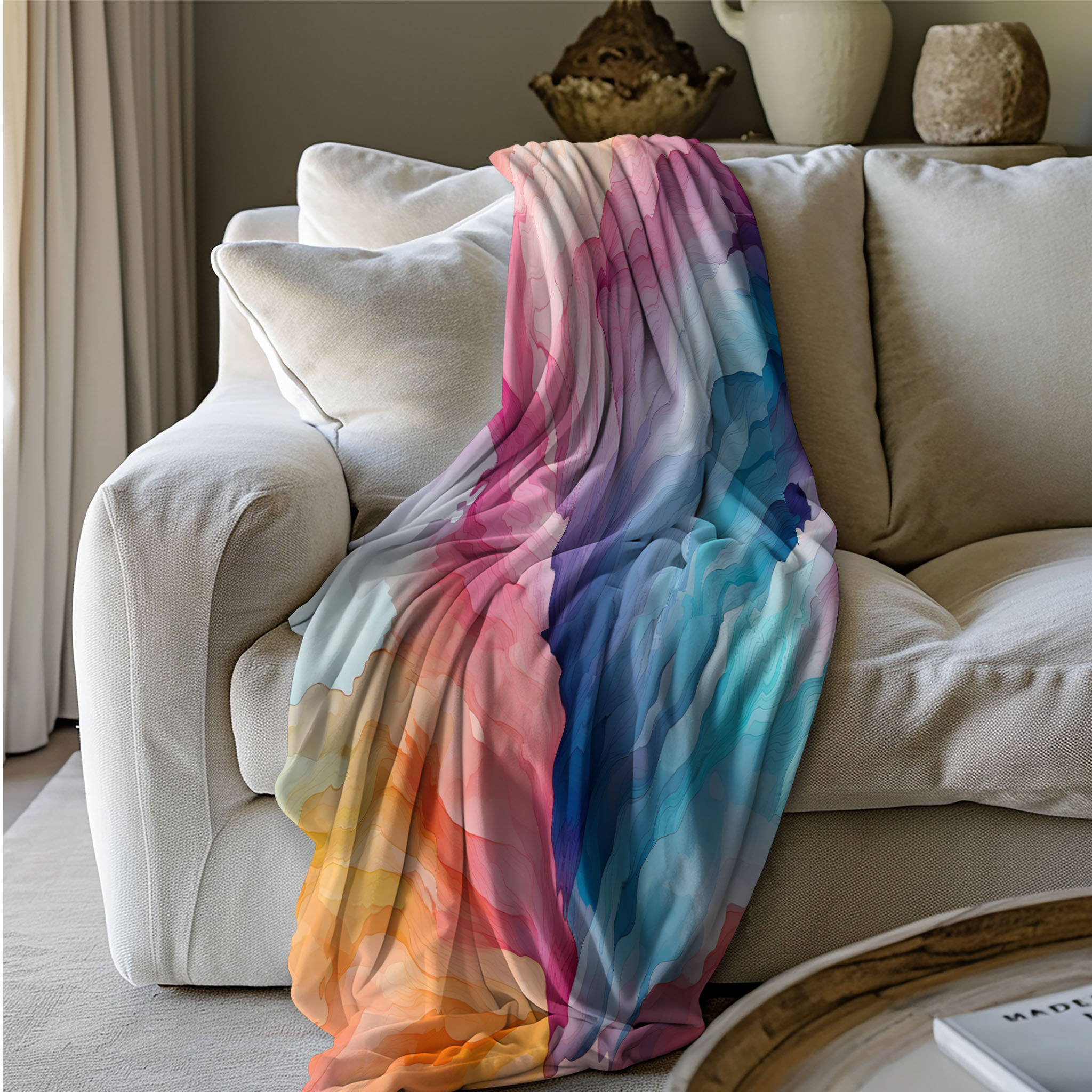 MentionedYou Rainbow Wash - 1 Piece Blanket | Wayfair