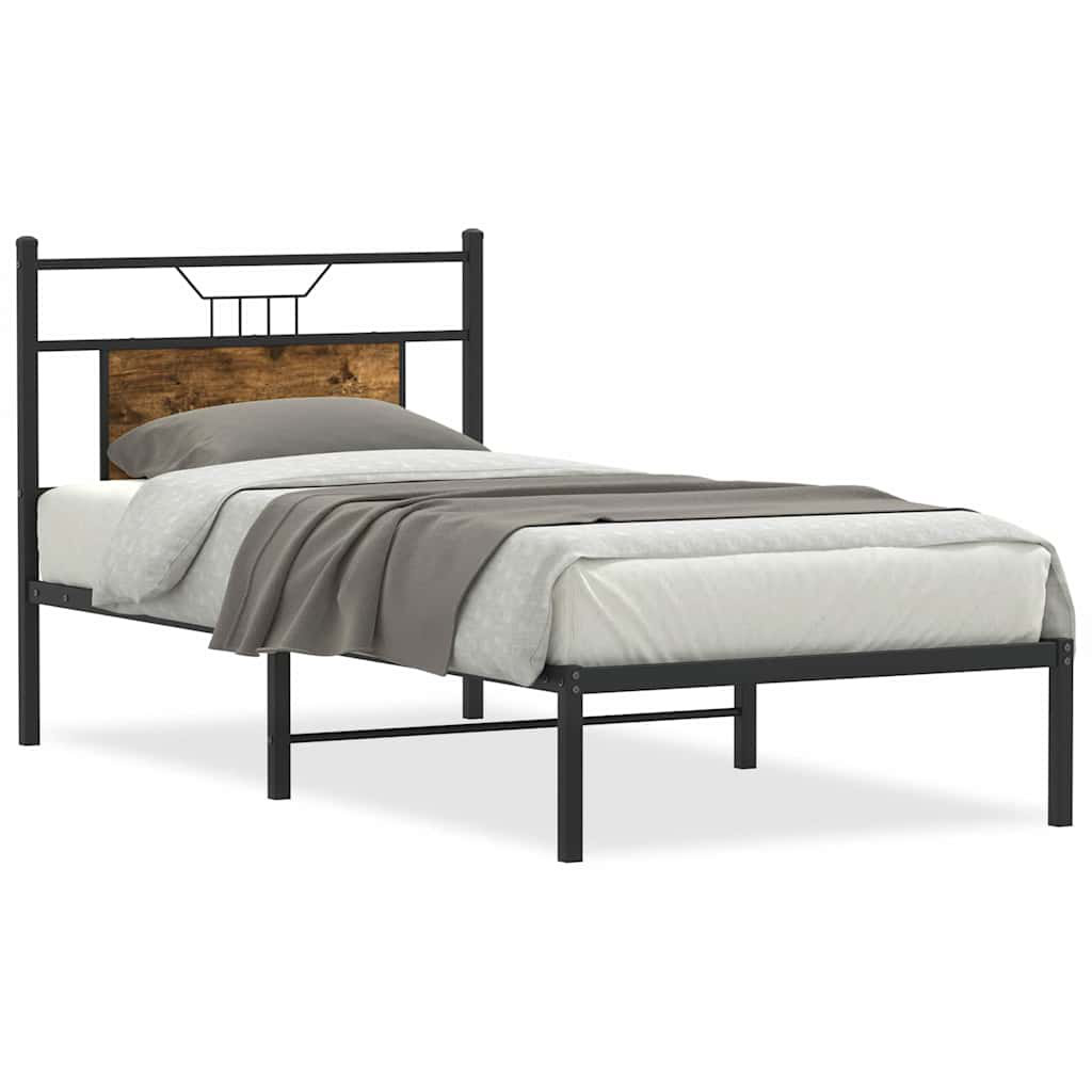 17 Stories Bed Frame Engineered Wood And Steel Bed Frame - Wayfair Canada