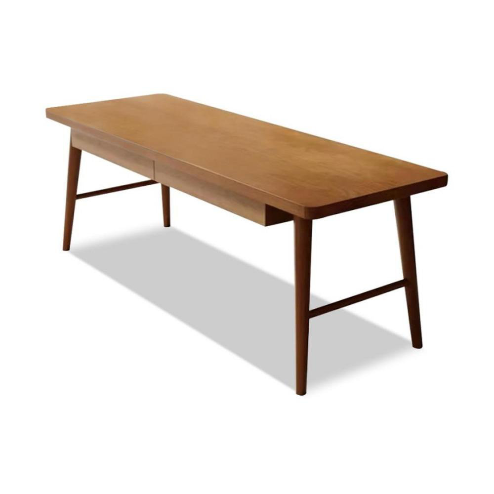 Furnire Lewi Light-walnut Rectangular Solid Wood desks | Wayfair
