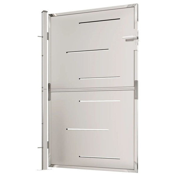 Dakota Fields Alfy Silver Metal Gate | Wayfair.co.uk