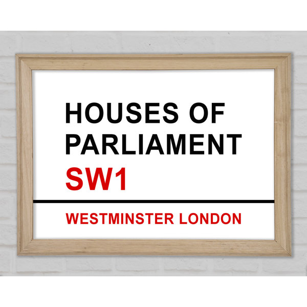 Happy Larry Houses of Parliament Signs - Single Picture Frame Art ...