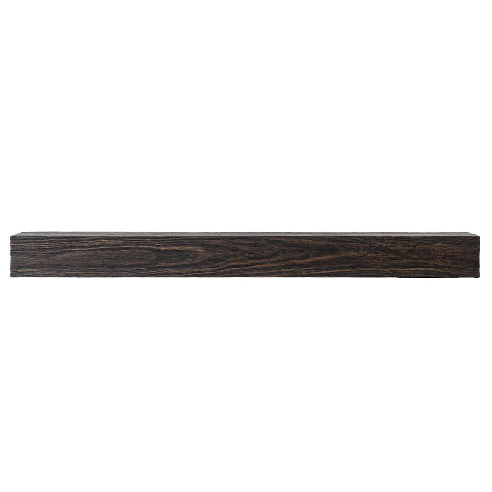 Modern Ember Stowe Rustic Charcoal Wood Fireplace Mantel Shelf - With ...