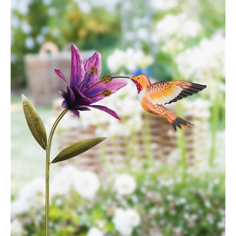 Regal Art & Gift Hummingbird Flower Stakes - Rufous | Wayfair