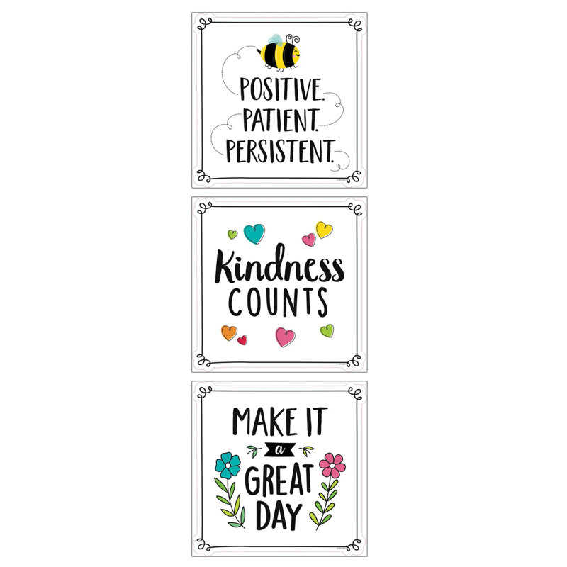 Creative Teaching Press Positive Mindset Designer Cut-Outs | Wayfair