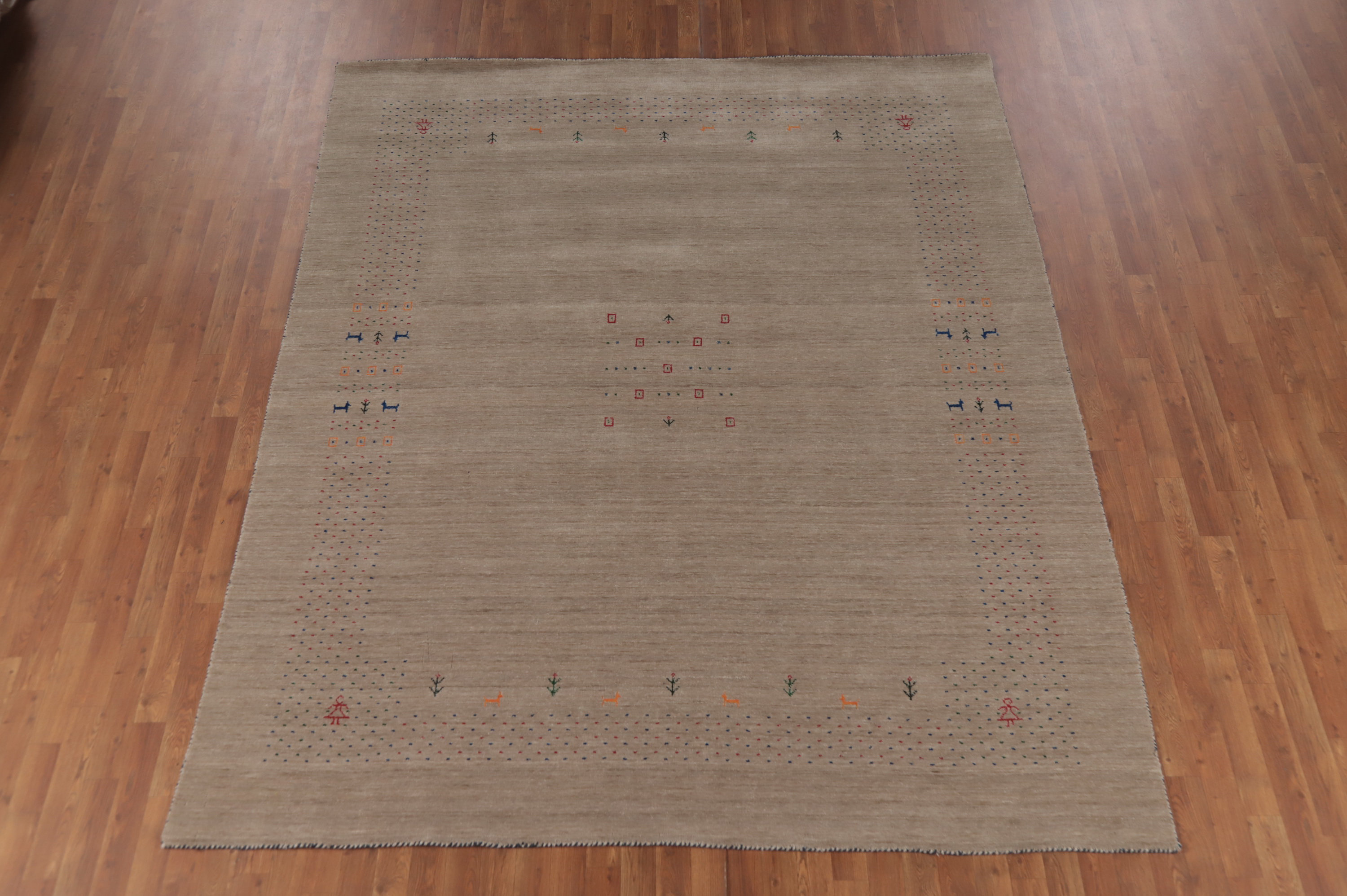 Isabelline Tribal Gabbeh Handmade Area Rug 8x10 | Wayfair