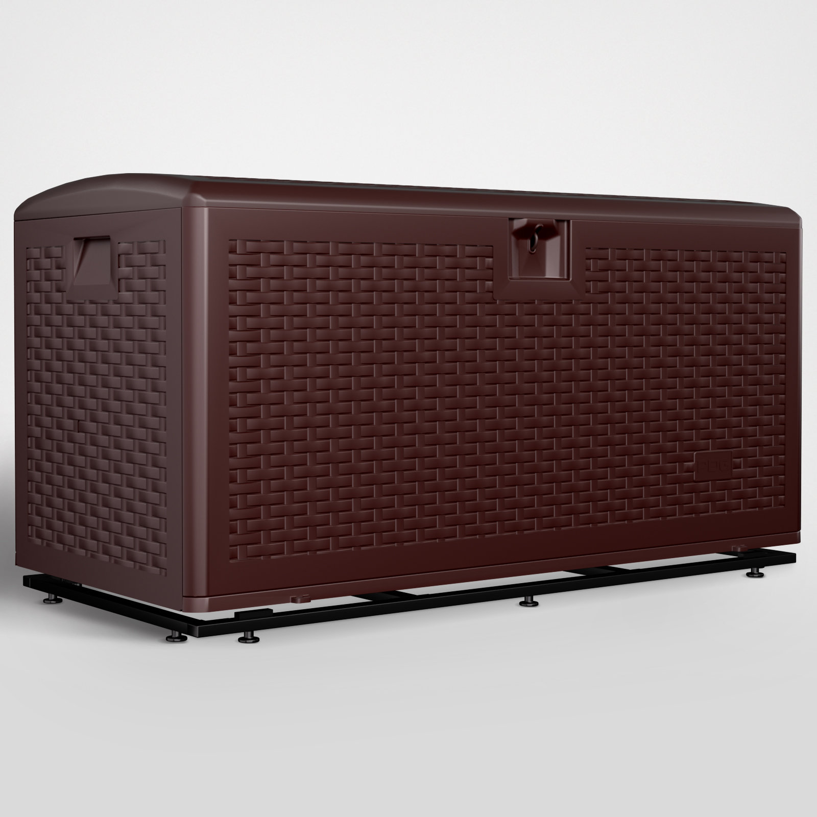 Youdenova 73 Gallon Resin Lockable Deck Box with Wheels in Brown | Wayfair