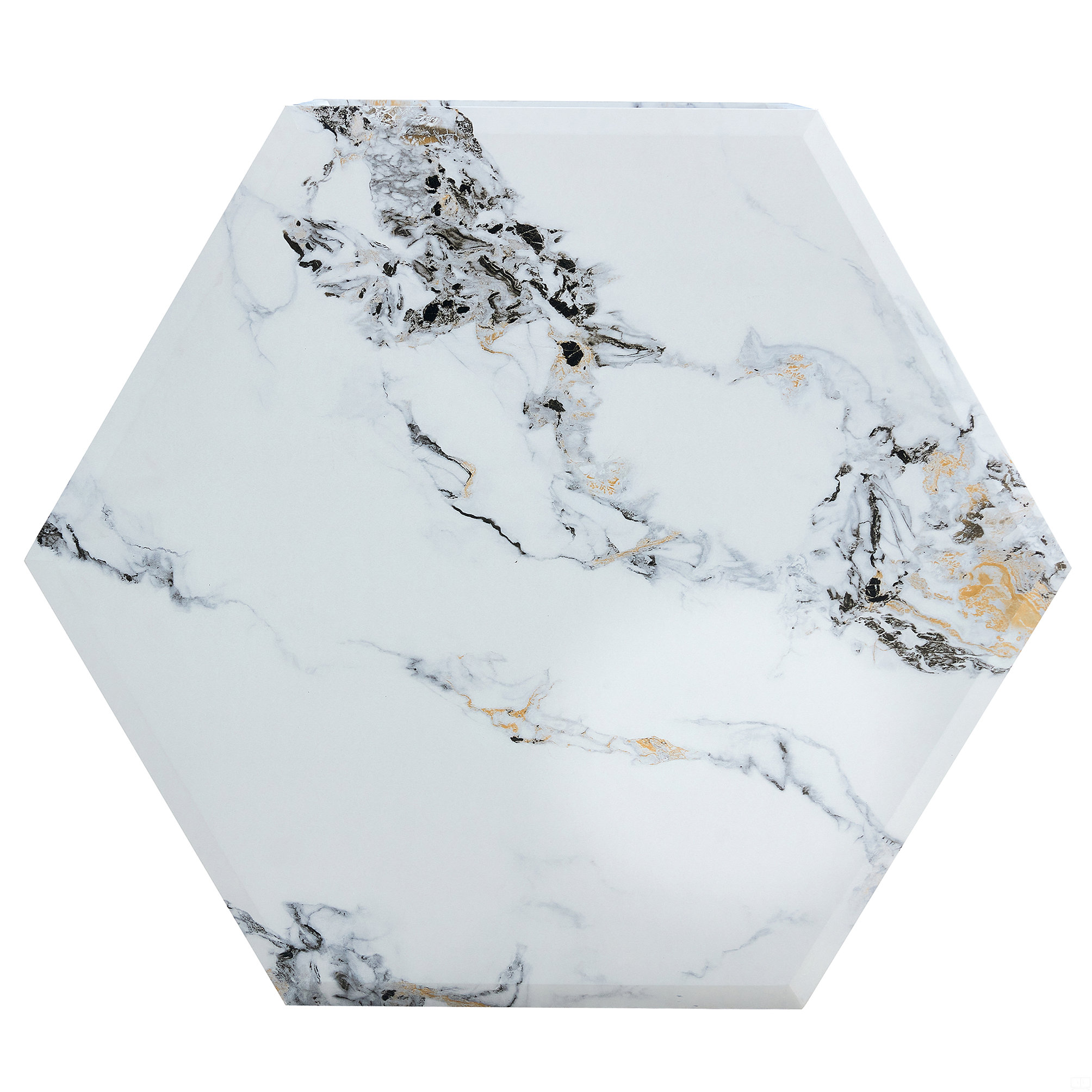 Wrought Studio™ Hexagonal MDF Coffee Table | Wayfair