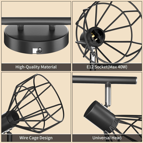 OLHAV 6-Light Track Lighting Kits, Adjustable Track Lighting Fixtures ...