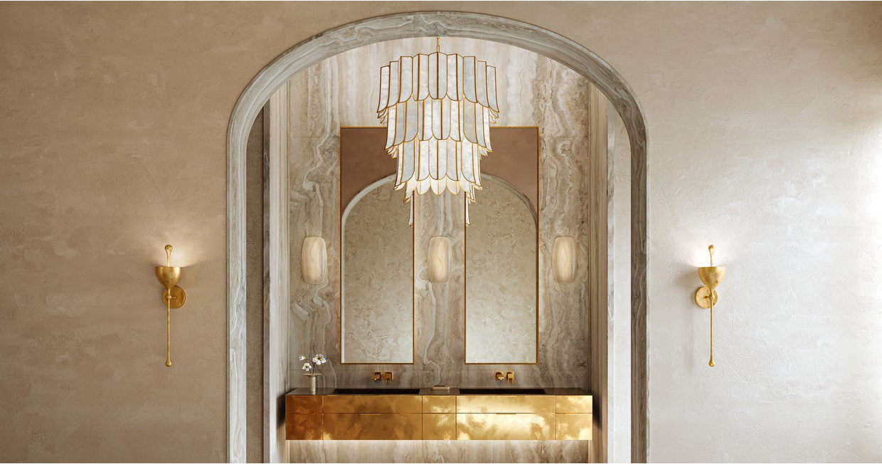 Corbett Lighting Calligraphy 2-Light Unique / Statement Geometric LED ...