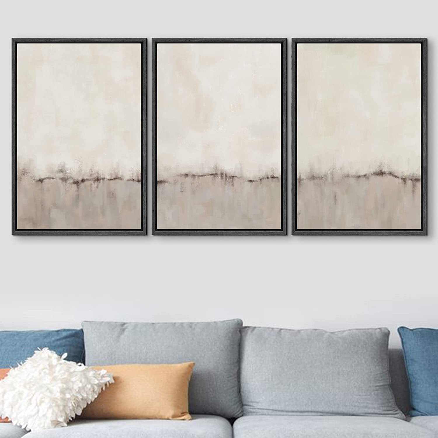 SIGNLEADER Pastel Abstract Organic Modern Neutral Wall Art Set ...