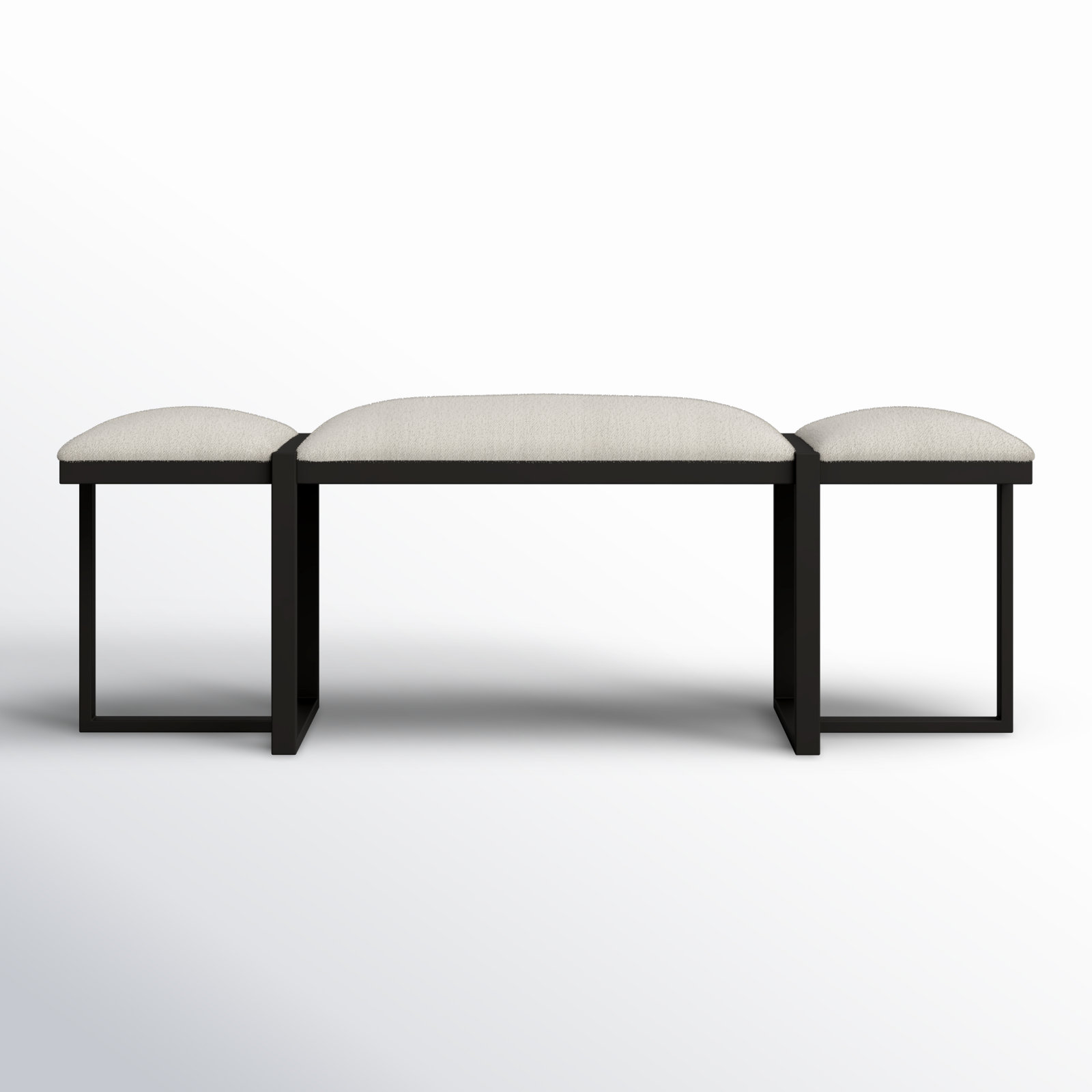AllModern Alida Triple Cloud Modern Upholstered Bench | Wayfair