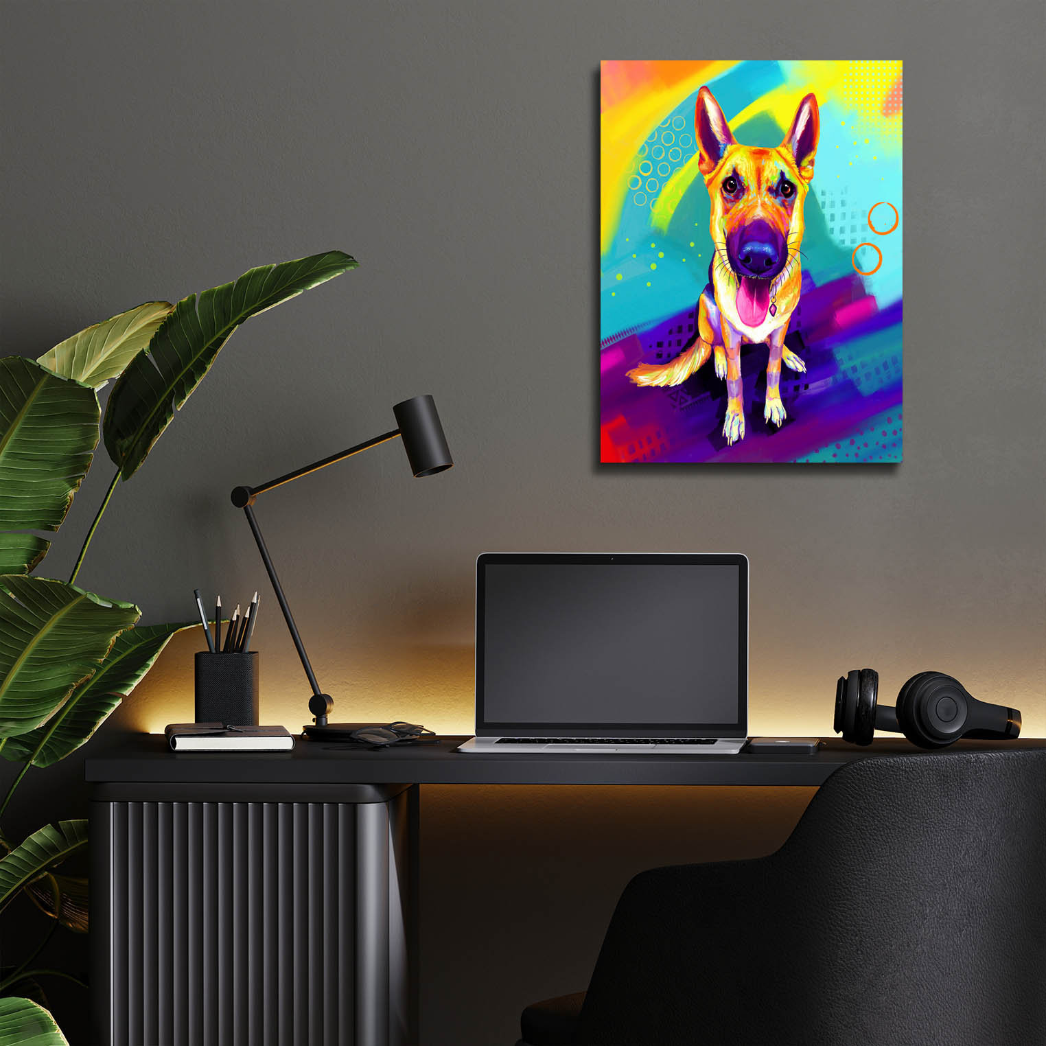 Winston Porter 'Pop Art German Shepherd' by Furbaby Affiliates Acrylic ...