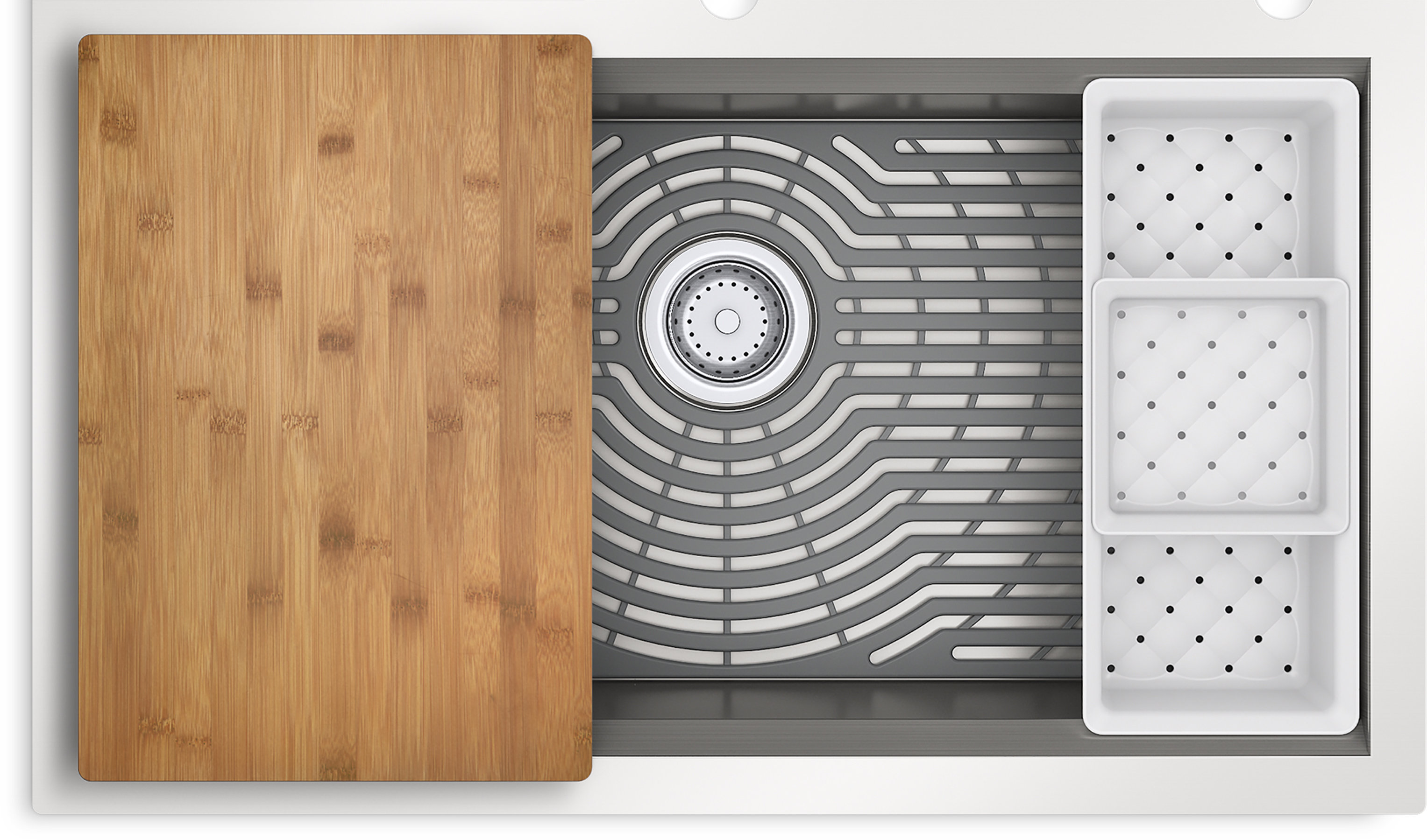 Kohler Task 33" x 22" Top-Mount/Undermount Single-Bowl Workstation ...