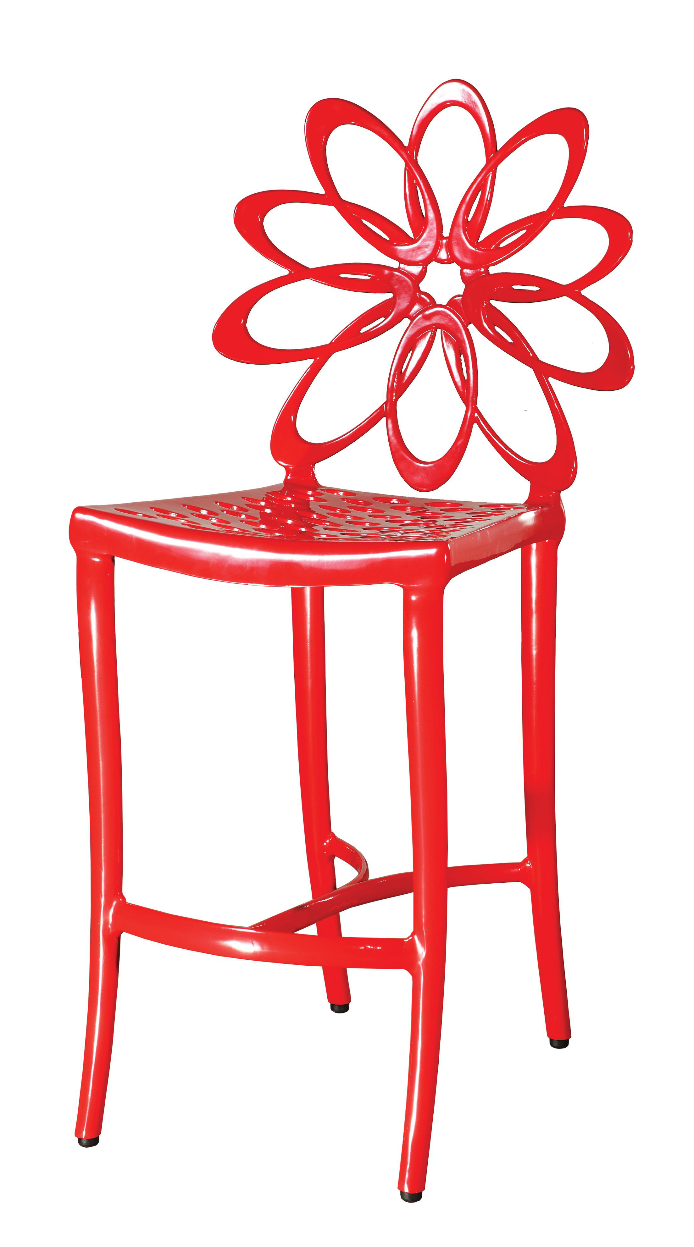 Gensun Lotus Stationary 29" Patio Bar Stool | Perigold