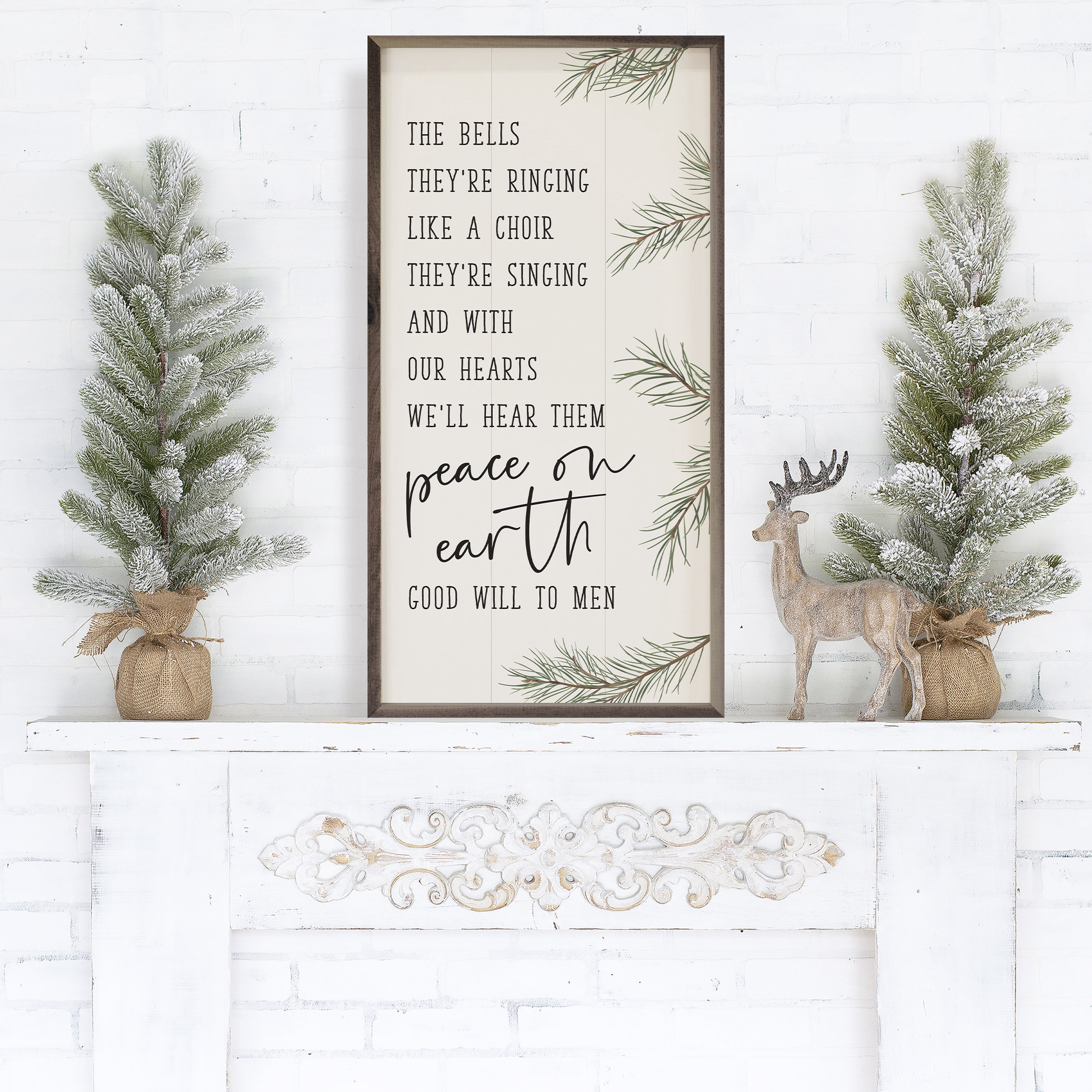 The Holiday Aisle® Peace On Earth Good Will To Men White | Wayfair