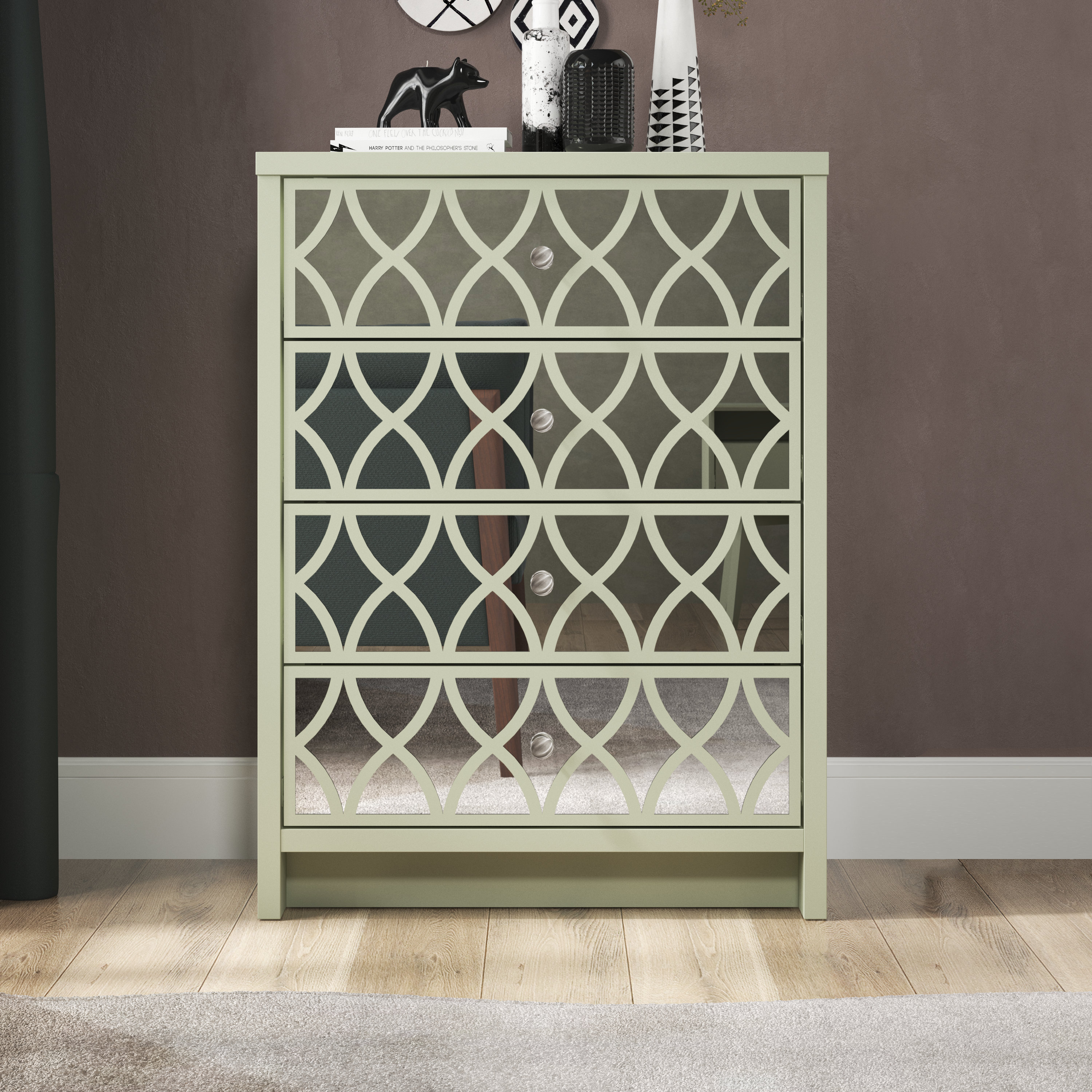 IrisVibe Full Lucite Design 4 Drawer Chest of Drawers & Reviews ...