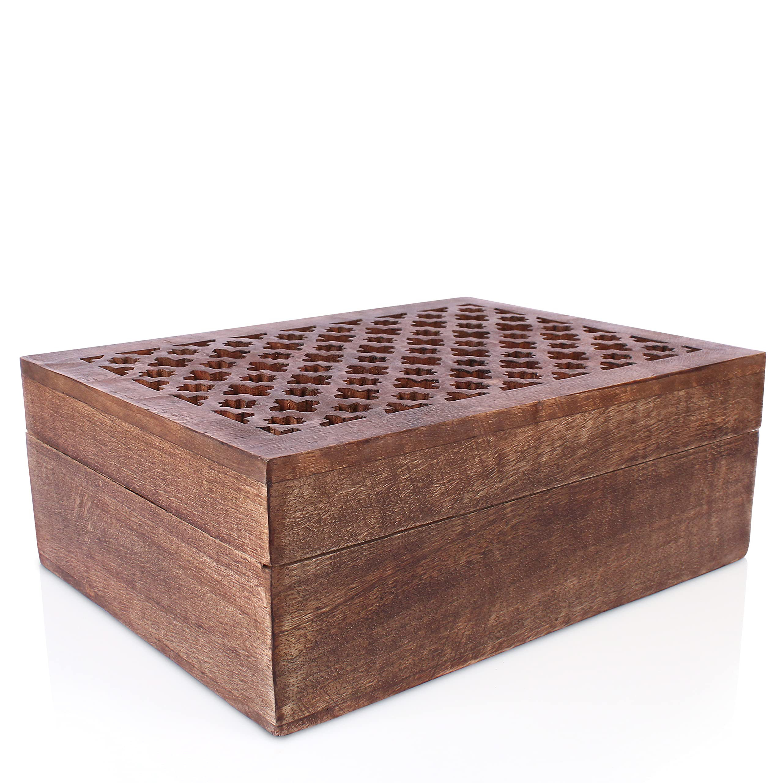 Darby Home Co Anotidashe Large Mango Wood Keepsake Box with Hinged ...