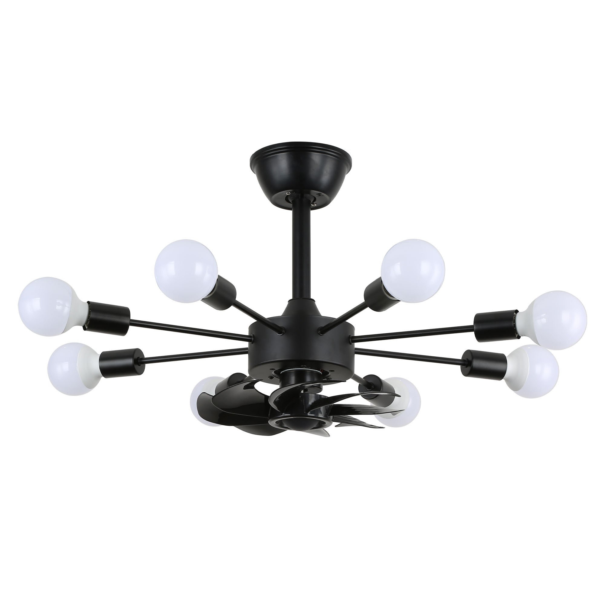 George Oliver Kyaisha 25'' Black Reversible Ceiling Fan with Light Kit ...