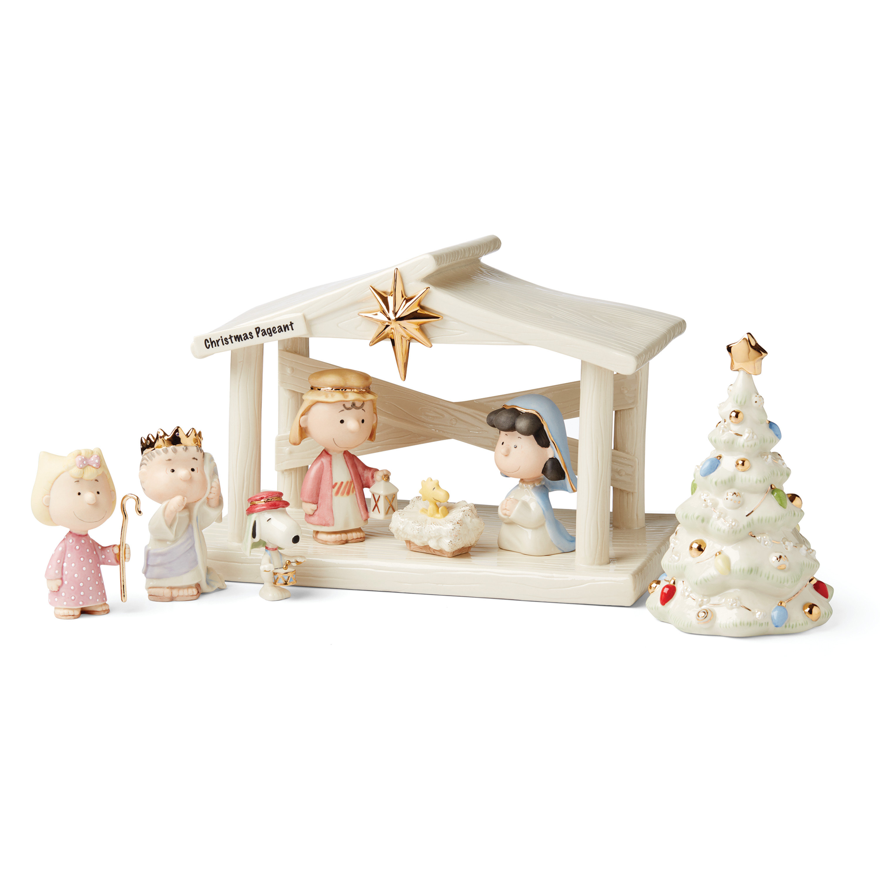 Lenox NATIVITY Peanuts The Christmas Pageant & Creche 8-Piece Set ...