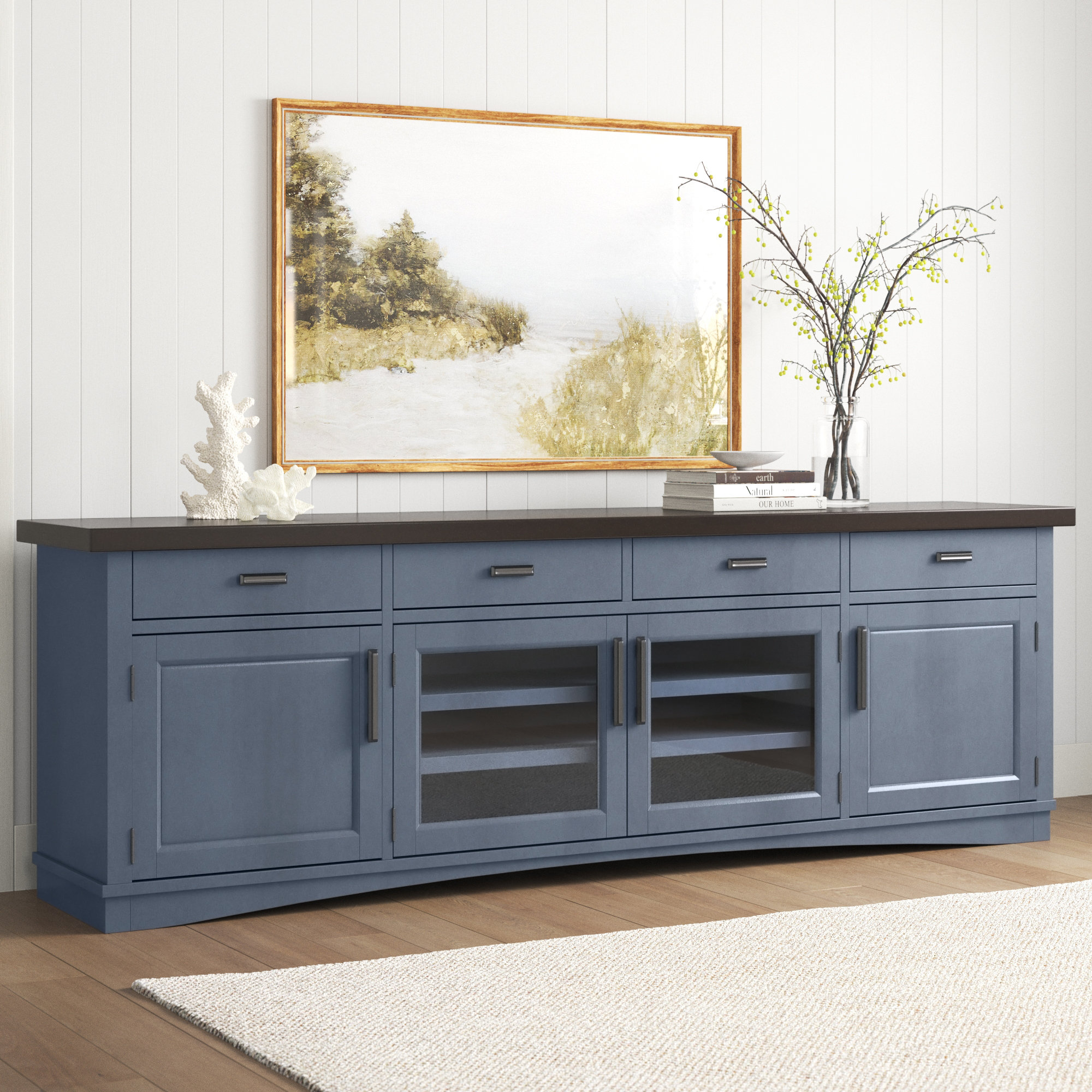 Beachcrest Home Bankhead 92'' Media Console & Reviews | Wayfair